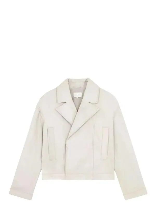 Loulou De Saison Wide-lapel Leather Jacket - Neutrals