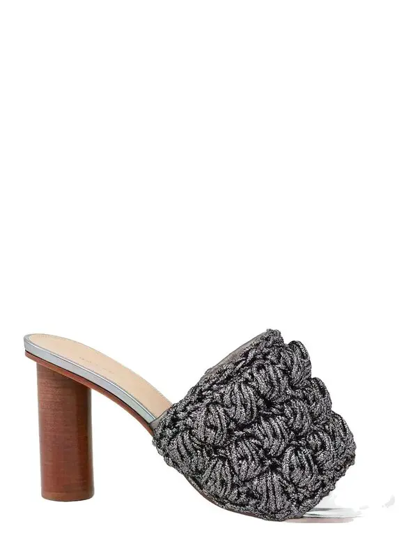JW Anderson Lurex-detail Interwoven Sandals - Grey