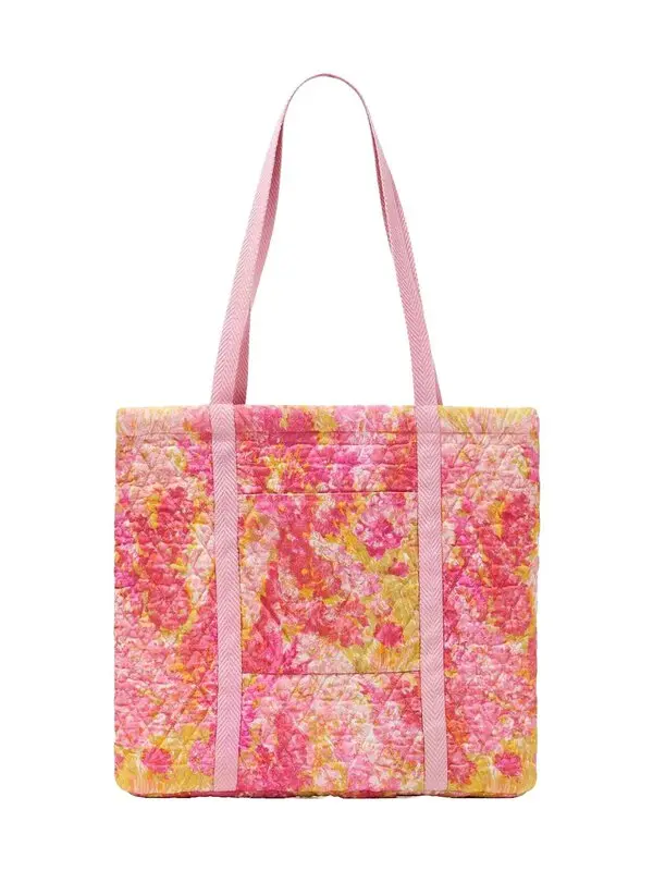 LoveShackFancy Quilted Floral Print Shoulder Bag - Pink