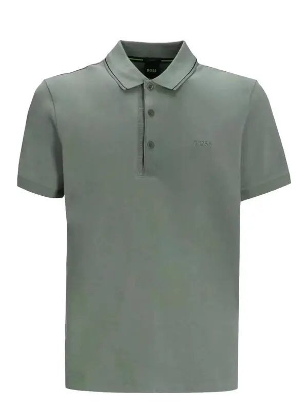 BOSS Logo-detail Polo Shirt - Green