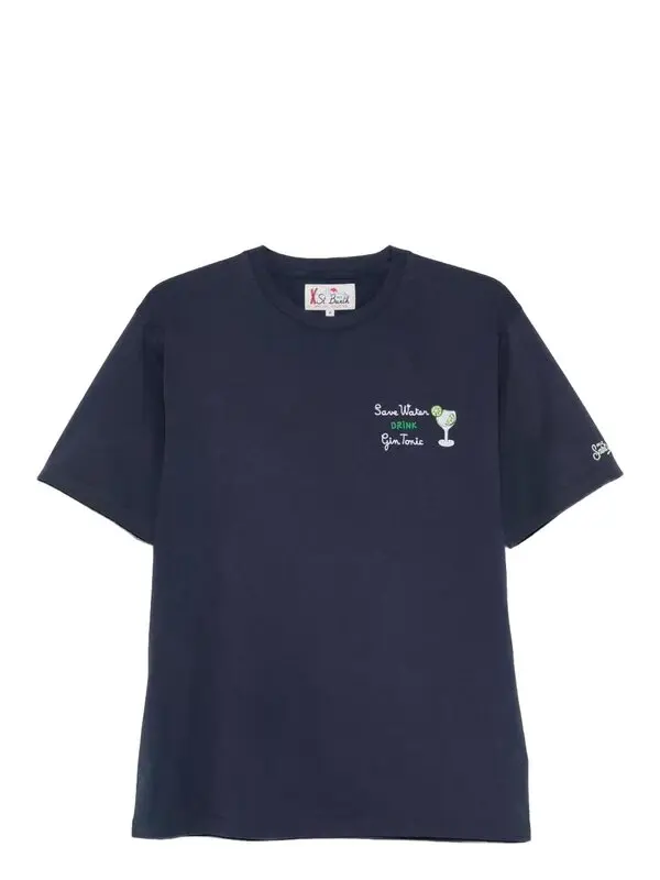 MC2 SAINT BARTH Embroidered T-shirt - Blue