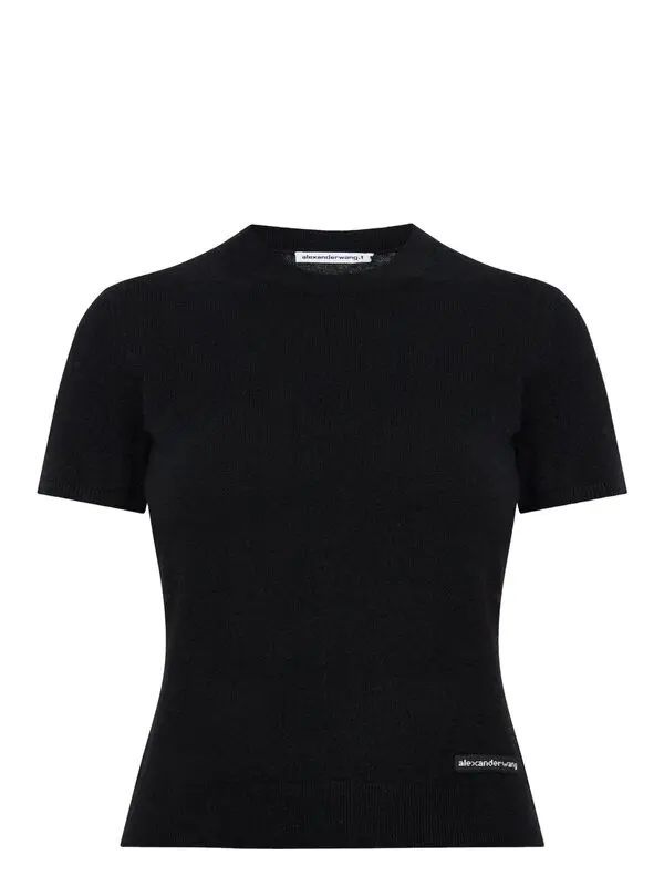 Alexander Wang Logo Patch Top - Black