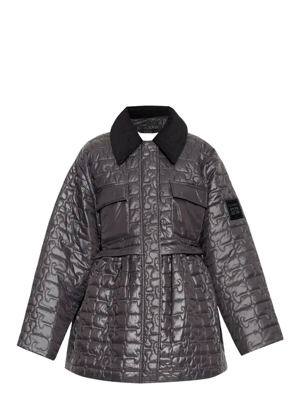 GANNI Quilted Jacket - Grey