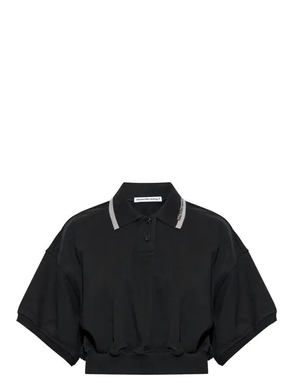 Alexander Wang Short Loose-fit Polo - Black
