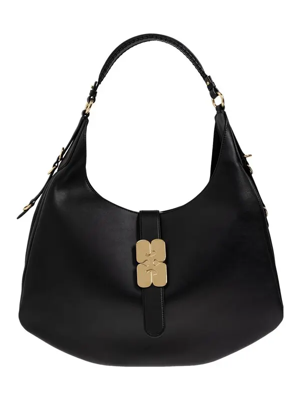 GANNI Large Kat Shoulder Bag - Black