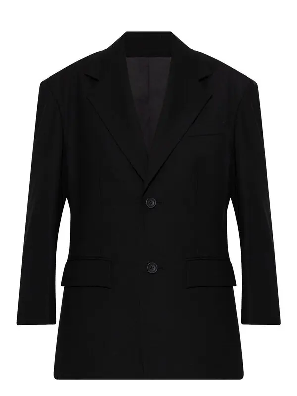 Issey Miyake Wool Blazer With Notch Lapels - Black