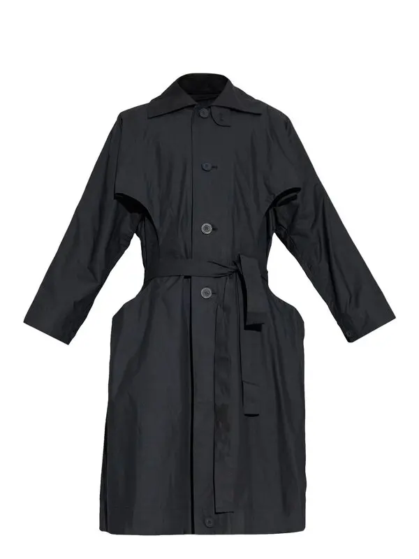 Issey Miyake Belted Trench Coat - Black