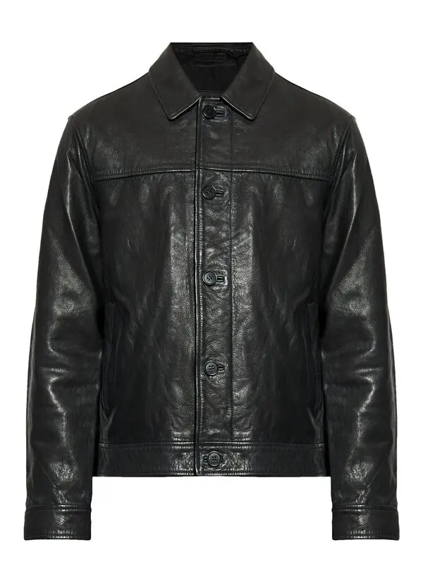ALLSAINTS Nates Leather Jacket - Black