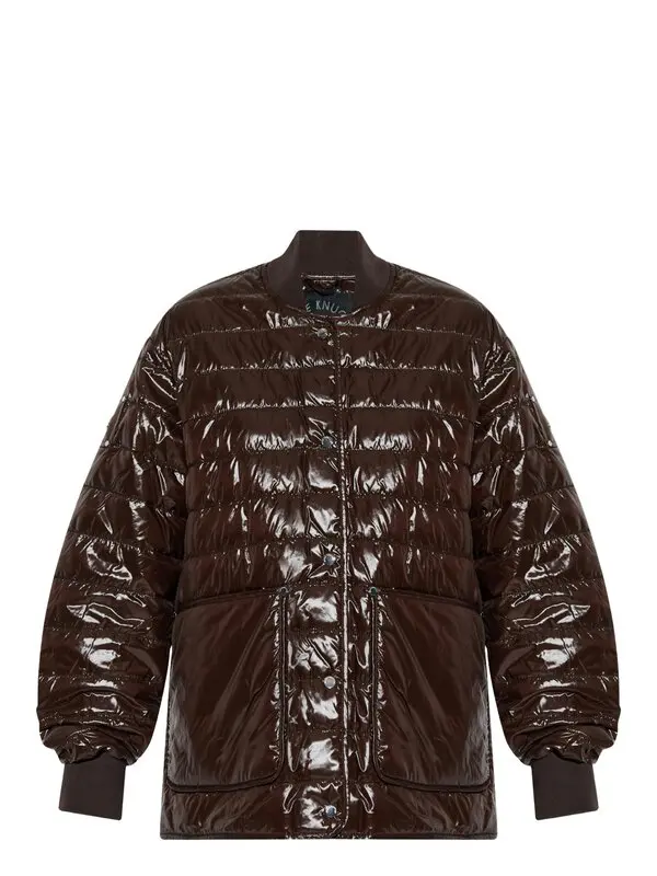 Moose Knuckles Quilted Jacket With Pockets - Brown