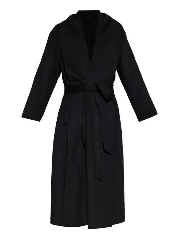 TOM FORD Wool Coat With Belt - Black