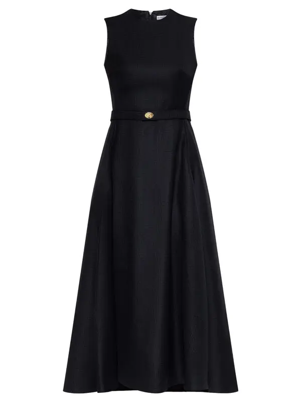 Burberry Amelia Midi Dress - Navy Blue