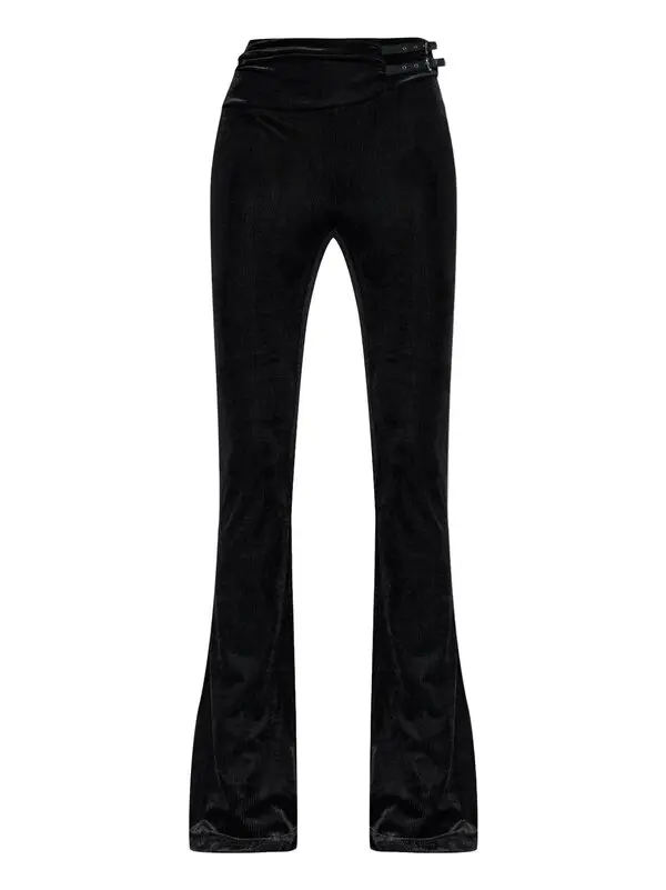Versace Velvet Flared Trousers - Black