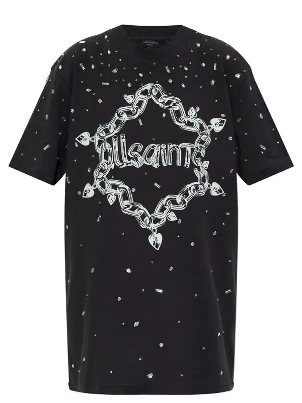 ALLSAINTS Drip T-shirt Dress - Black