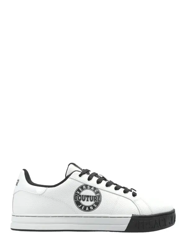 Versace Printed Logo Sneakers - White