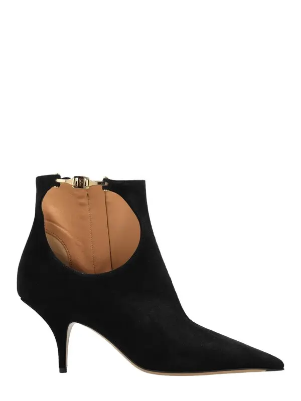 FERRAGAMO Heeled Cutout Ankle Boots - Black