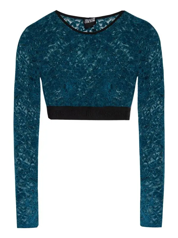 Versace Lace Long Sleeve Top - Blue