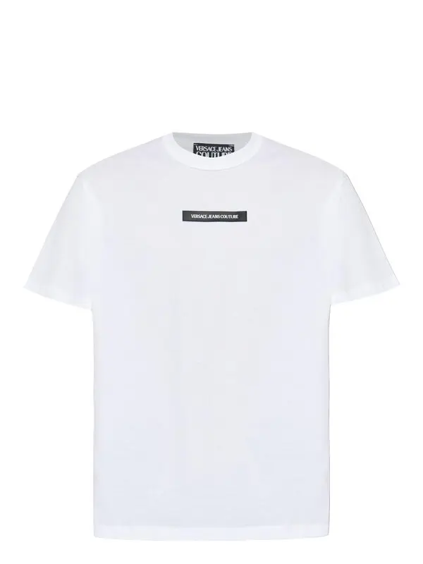 Versace T-shirt With Logo Patch - White