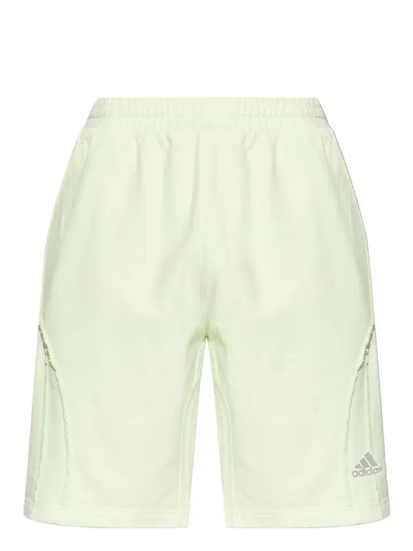 Adidas Originals By Alexander Wang Cotton Logo Shorts - Green