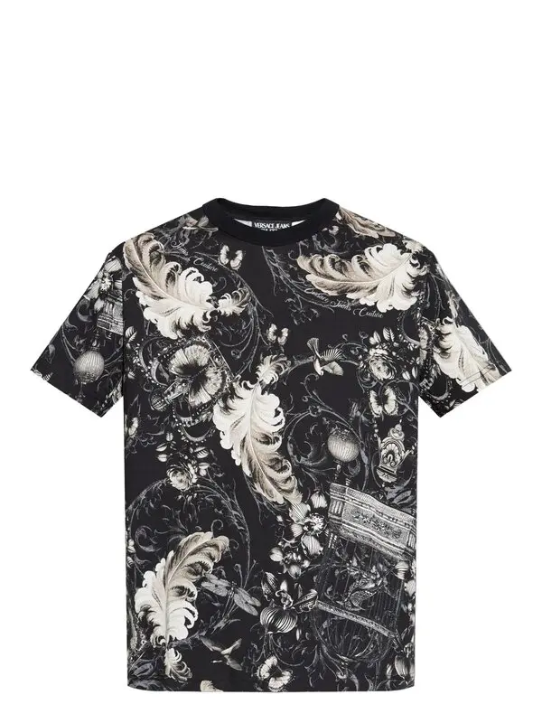 Versace T-shirt With Print - Black