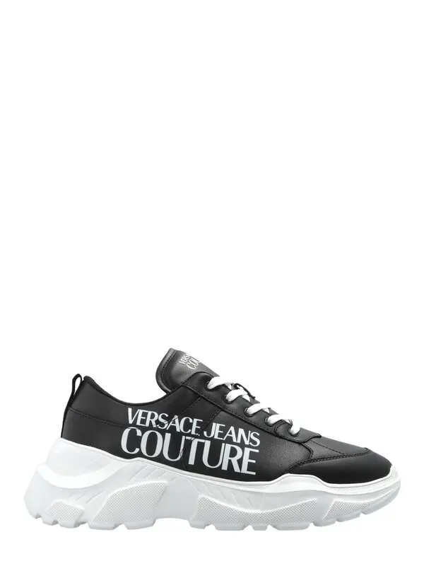 Versace Sports Shoes With Logo - Black