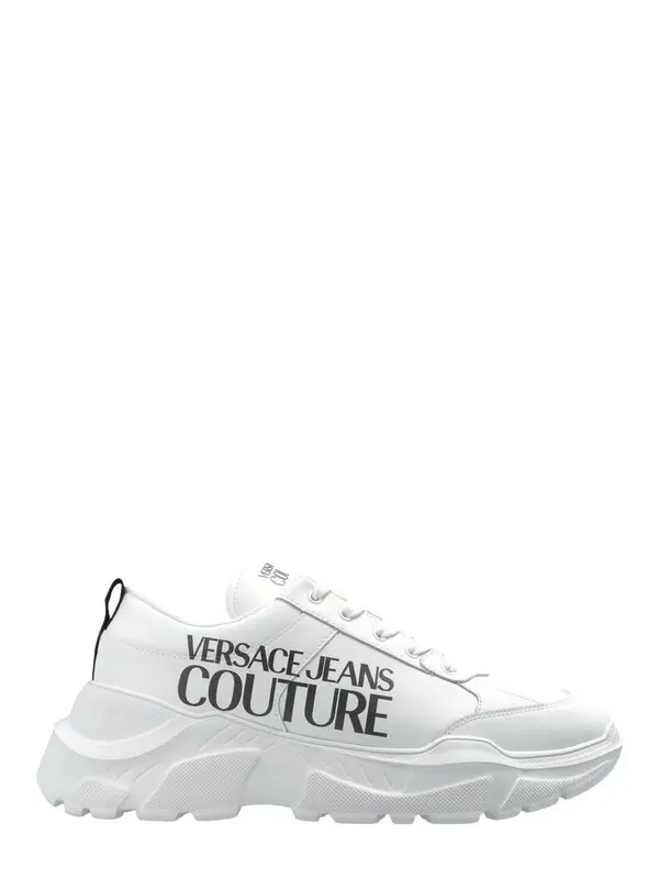 Versace Printed Logo Sneakers - White