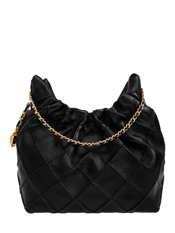 Tory Burch Fleming Mini Bucket Bag - Black