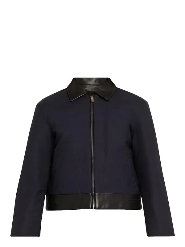 Theory Boxy Zip-front Jacket - Dark Navy