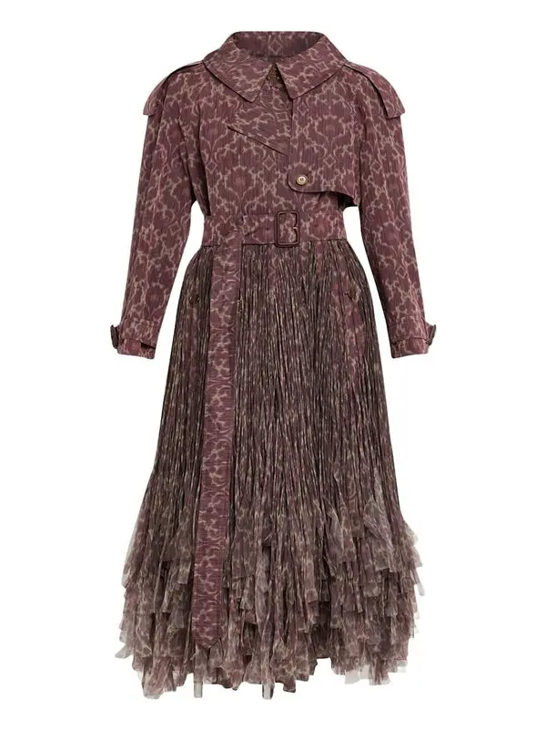 Burberry Fitzrovia Baroque Fringe Long Trench Coat - Duchess Ip