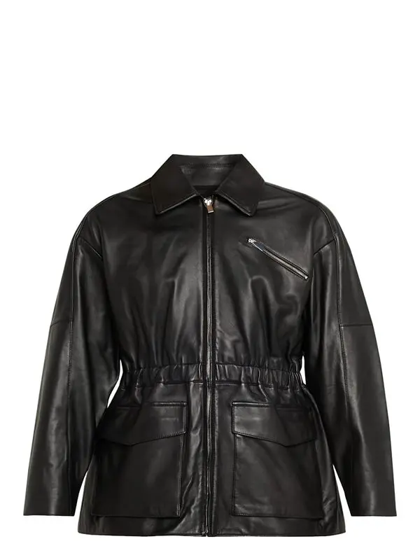 Theory Leather Jacket - Blk