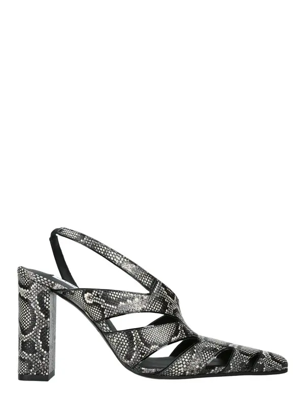 Alaïa Snakeskin Slingback Pumps - White