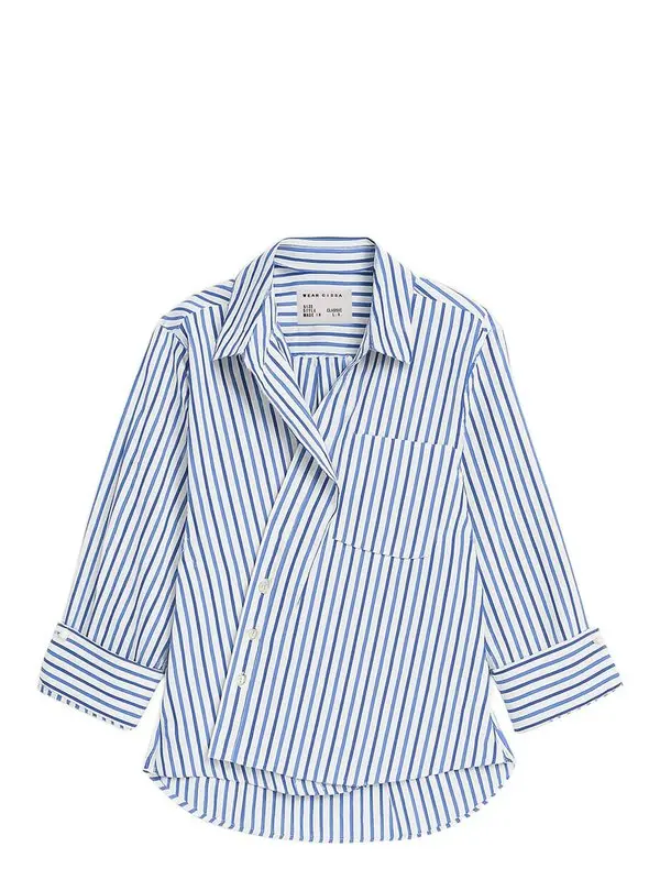 CISSA Striped Wrap Overshirt - Poole Stri