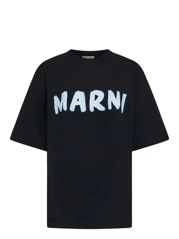 Marni Logo-print Round-neck T-shirt - Black