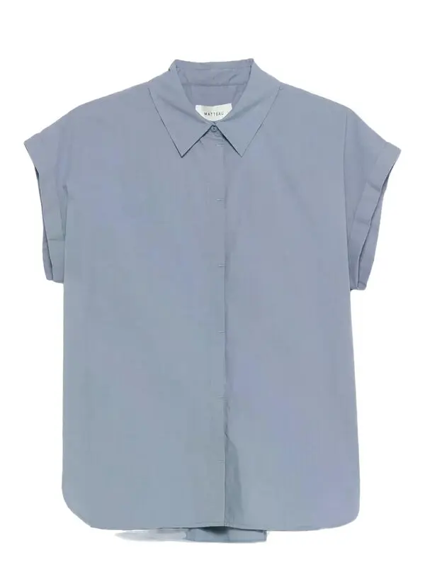 Matteau Sleeveless Cotton Top - Blue