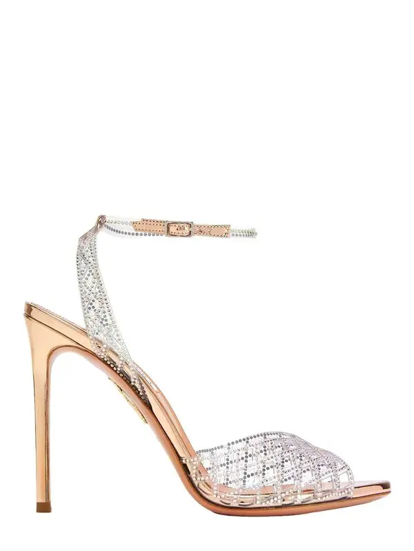 AQUAZZURA Lumiere Heeled Sandals - Silver