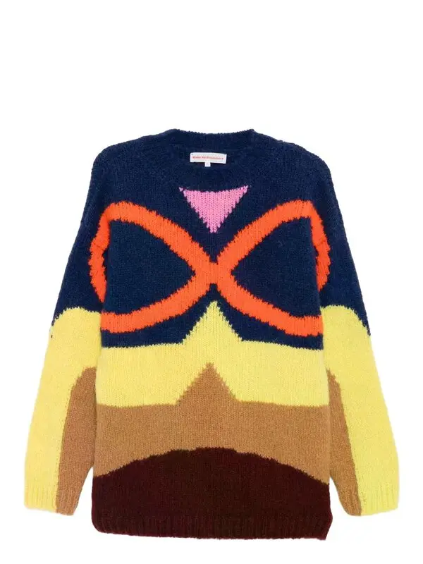 WALTER VAN BEIRENDONCK Face Jumper - Blue