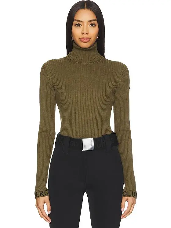 Goldbergh Mira Long Sleeve Knit Sweater - Dark Olive