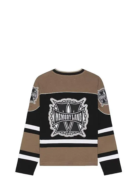 MEMORY LANE Shield Hockey Jersey - Black