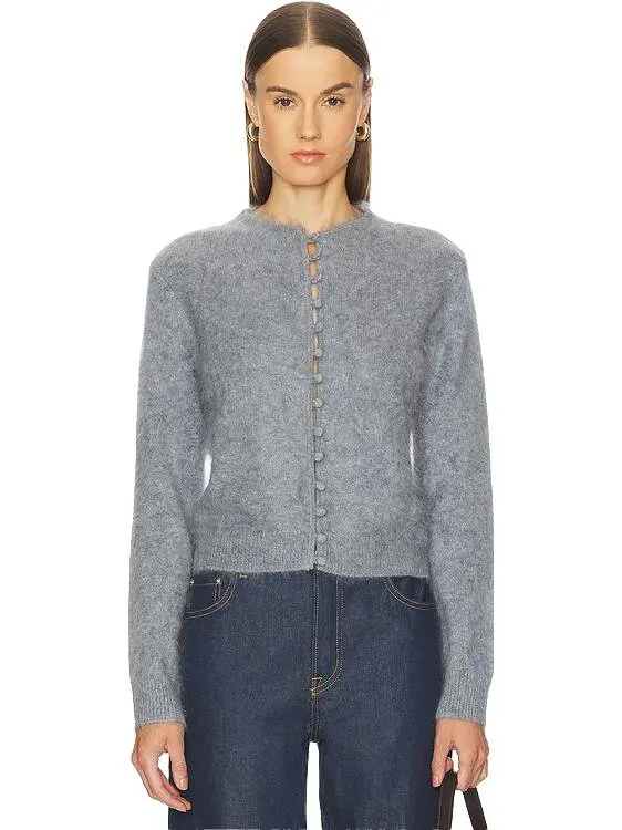 Rag & Bone Jada Brushed Cashmere Cardigan - Heather Grey