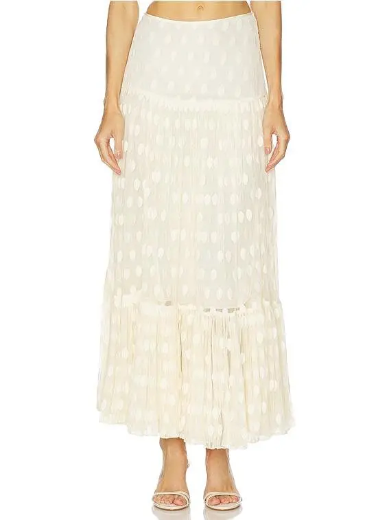 Ulla Johnson Vera Lace Maxi Skirt - Pearl