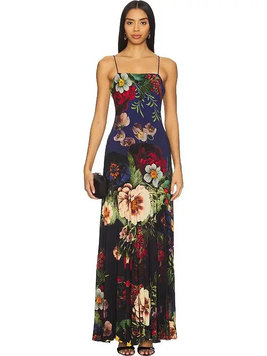 Alice + Olivia Augusta Maxi Dress - Magic Garden Gradient