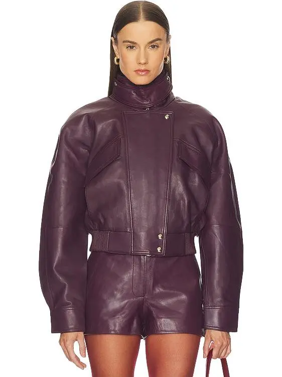 Retrofete Lykke Leather Jacket - Bordeaux