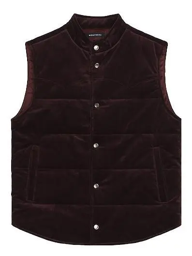 Monfrère Wayne Needle Cord Vest - Plum