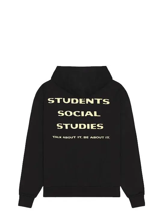 STUDENTS GOLF Social Studies Fleece Pullover Hoodie - Black