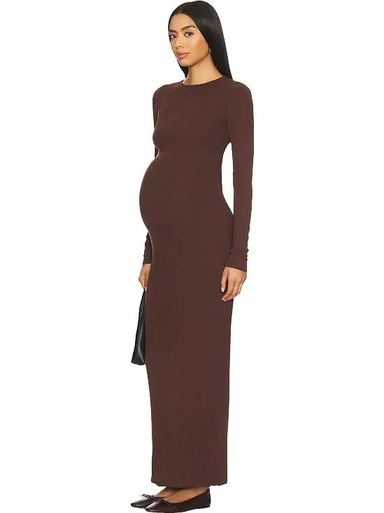 BUMPSUIT Soft Rib Maxi Dress - Chocolate