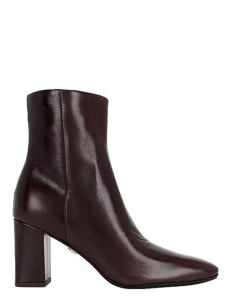 Veronica Beard Cera Ankle Boots - Dark Raisin