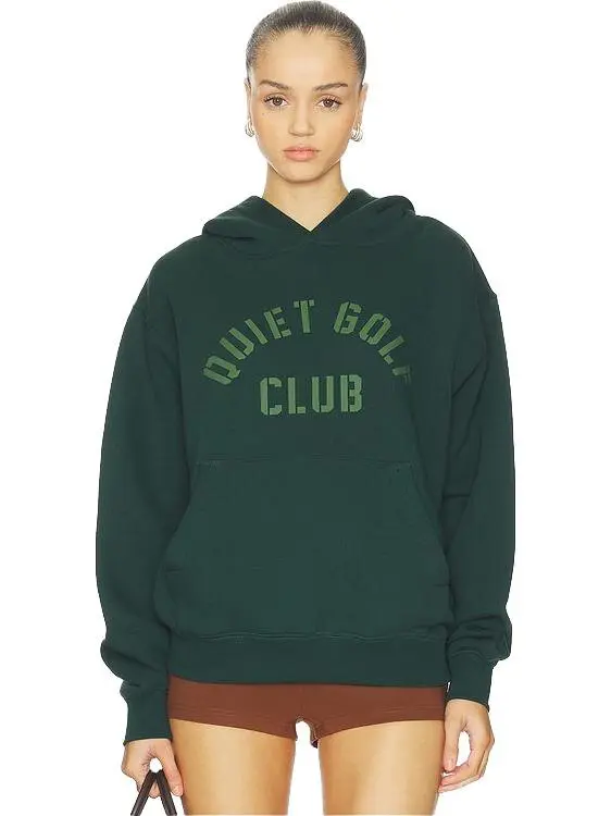 QUIET GOLF Stencil Hoodie - Forest