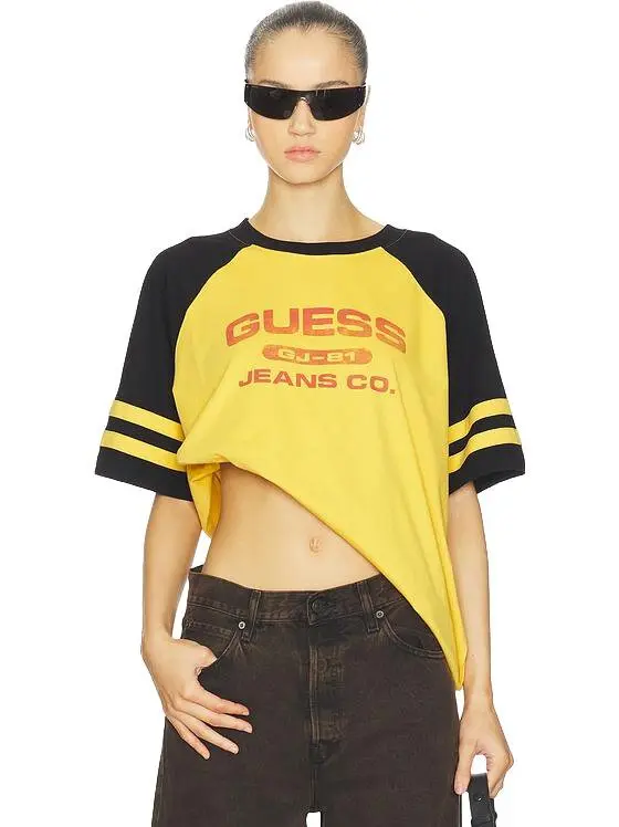 Guess Raglan Short Sleeve Tee - Mellow Sun