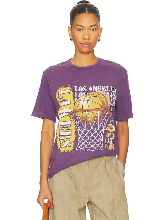 Junk Food Lakers 17x Champs Vintage Tee - Purple