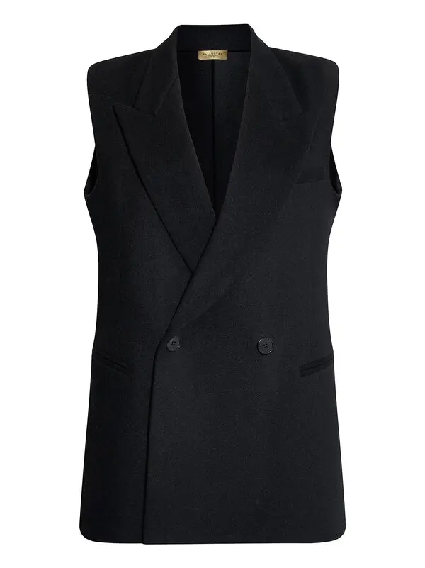 KALLMEYER Deon Wool Blend Sleeveless Blazer - Black
