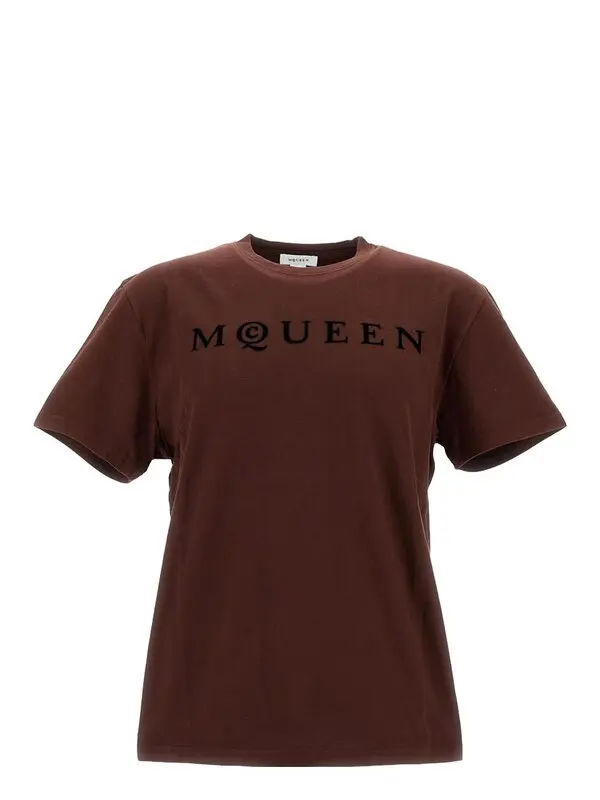 Alexander McQueen Logo T-shirt - Brown
